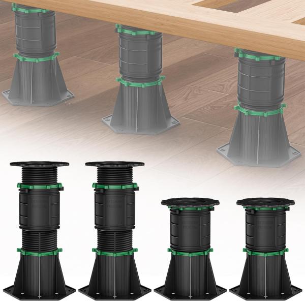 商品名: XyVoltic 調節可能なベッドサポート脚 4個パック - 高さ8.6インチ~13インチのフレームスタビライザー 工具不要 取り付け交換用部品 耐荷重4,400ポンド マットレス下 補強 XyVoltic 4 Pack Adju...