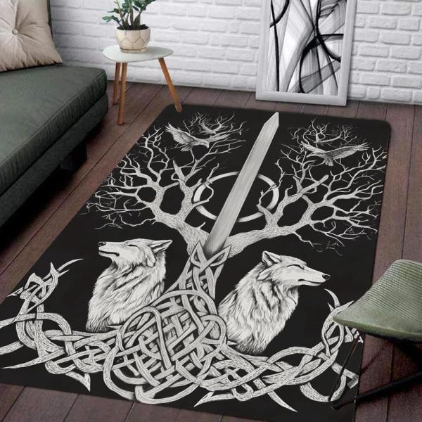 商品名:  Yggdrasil Celtic Tree of Life Rug, Tree Forest Area Rug Accent Carpet for Living Room Bedroom Kitchen Dorm Colorfu...