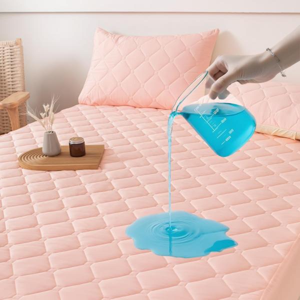 商品名: PAJEO キングサイズ ボックスシーツ - ディープポケット付きボトムシーツ - 起毛ソフトマイクロファイバー - お手入れ簡単 - ボックスシーツ1枚のみ(ピンク) PAJEO Waterproof Mattress Prot...