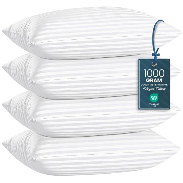 商品名:  Utopia Bedding Bed Pillows Queen Size Set of 4 (White), Premium Soft Hotel Pillows, Original Down Alternative Fill...