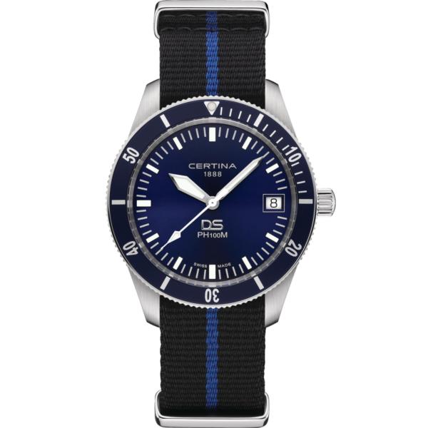 商品名:  Certina, Mens, DS Heritage Standard, 40.5, mm, Tissu, Quartz, Precidrive, Watch, Blue, Tissu, C0444101804000ブランド: ...