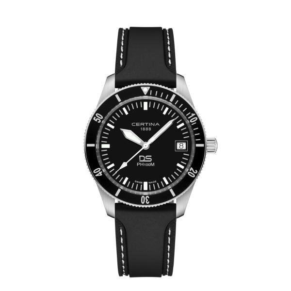 商品名:  Certina, Mens, DS Heritage Standard, 40.5, mm, Rubber, Quartz, Precidrive, Watch, Black, Rubber, C0444101705000ブラン...