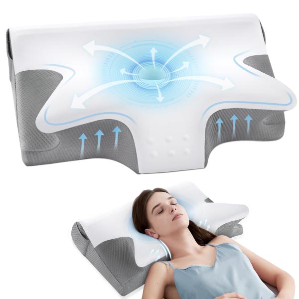 商品名:  Effective Pain Relief Cervical Neck Pillow for Sleeping, Memory Foam Pillows for Neck Support, Odorless Contour Si...