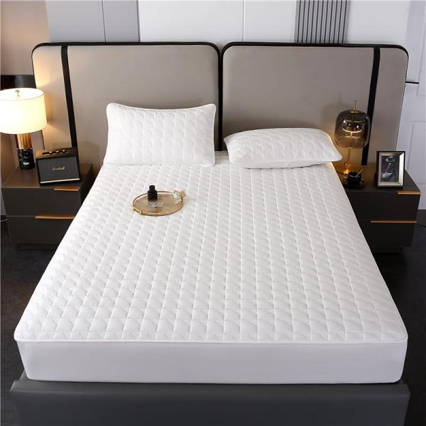 商品名:  Waterproof Mattress Pad, Quilted Fitted Mattress Protector, Noiseless Hollow Cotton Mattress Cover, Fitted 11" Dee...