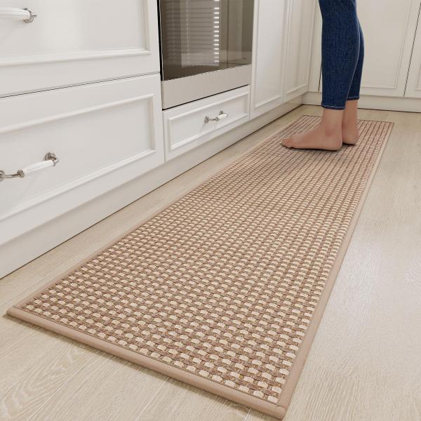 商品名:  YDKGL Long Kitchen Runner Rugs Kitchen Mat Non Slip Washable, Super Absorbent Soft Chenille Braided Kitchen Mats f...