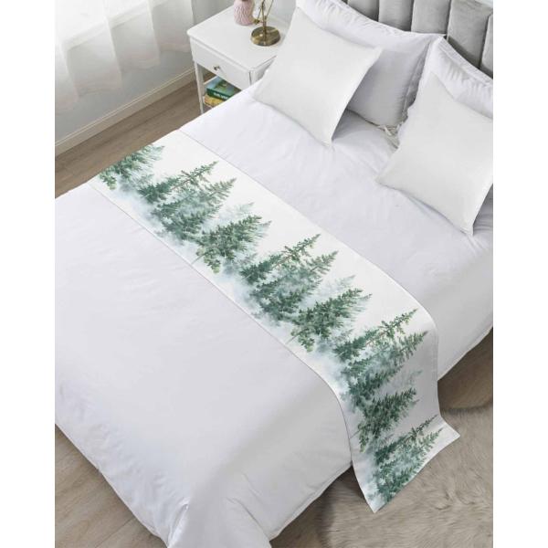 商品名:  DecorLovee Forest Green Bed Runners for Cal King Size Bed, Decorative Bed Throws for Foot of Bed, Spring Summer Wa...