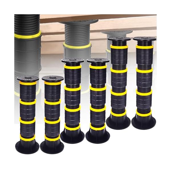 商品名:  Hangjiatool 6 Pcs Adjustable Height Bed Support,Bed Frame Center Support Legs for Bed Frame/Bed Center Slat,Bed Su...