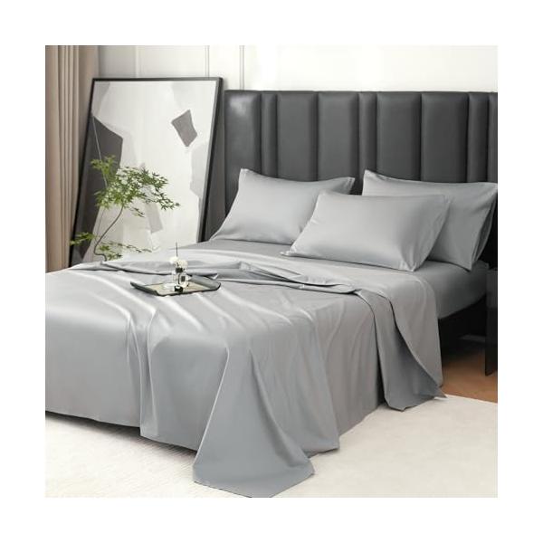 商品名:  DCSKY 100% Egyptian Cotton Sheets Queen Size Bed Set, Deep Pocket Sheet set-1600 Thread Count Cotton Naturally Coo...