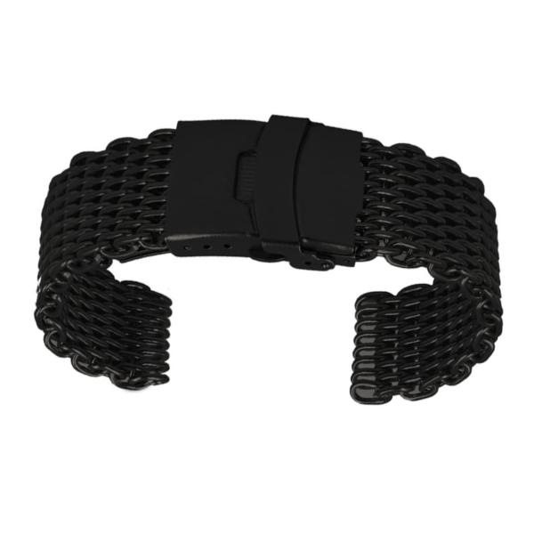 商品名:  VANZACK Shark Mesh Stainless Steel Watch Band Strap Foldover Clasp 24mm Replacement Metal Watchband for Men and Wo...