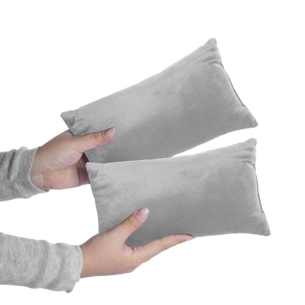 商品名: Marrywindix 小型枕 2パック 小型装飾枕 11 x 6インチ トラベルピロー ソフト ペット枕 ペット キャンプ 旅行 睡眠 ベッド ソファ 首 膝 手首サポート (グレー) Marrywindix Tiny Pill...