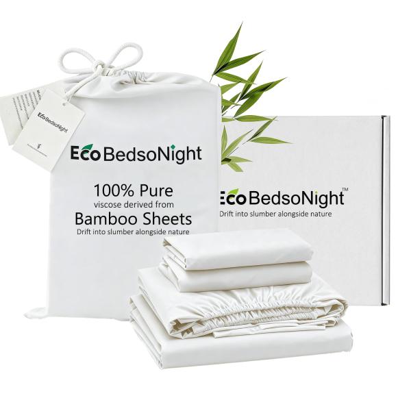 商品名:  EcoBedsoNight 100% Viscose Derived from Bamboo Sheets Queen Size, Soft &amp; Cooling Viscose from Bamboo Sheets Se...