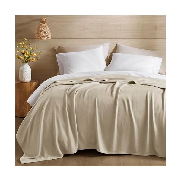 商品名: Madison Park キングサイズブランケット、レーヨン70%竹ベース、30%コットン、暑い眠りの方にも通気性があり、更年期障害、ウルトラソフトで引っかかりにくい、ベッドやソファ用のサマーブランケット、キング、108インチx9...