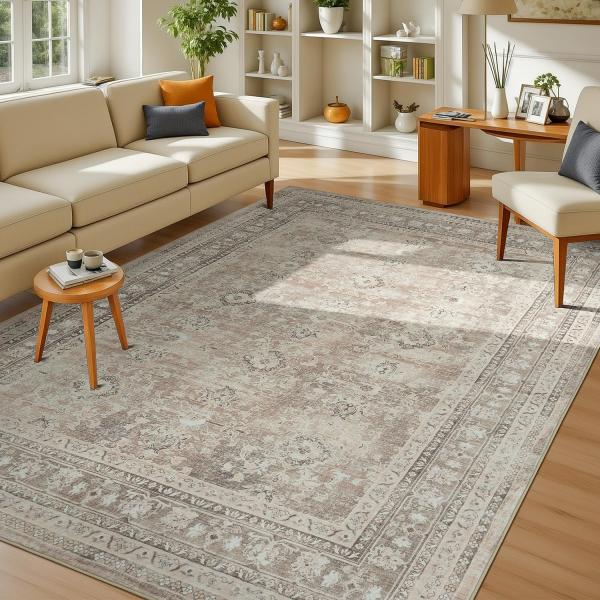 商品名:  Lessymo 5x7 Area Rugs for Living Room, Machine Washable Non Slip Rug, Soft Low Pile Carpet for Bedroom Dining Home...