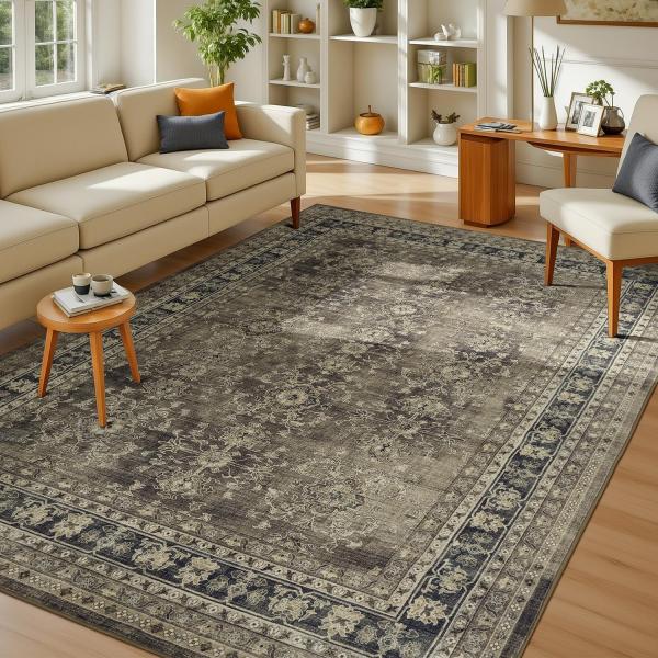 商品名:  Lessymo 5x7 Area Rugs for Living Room, Machine Washable Non Slip Rug, Soft Low Pile Carpet for Bedroom Dining Home...