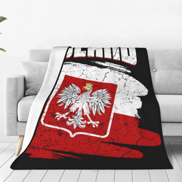 商品名: KOSUES Polski Polska ポーランド ポーランド ポーランド イーグルフラッグ スローブランケット ソフトフランネルブランケット オールシーズン 暖かいベッドブランケット オフィス ベッド リビングルーム 寝室 ソ...