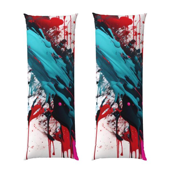 商品名:  Abstract Paint Splashes Print Body Pillow Cover for Bed Premium Long Body Pillow Case Cover 20x54Inches with Zippe...