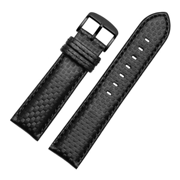 商品名:  SUNJIA 18/20/21/23/22mm 24mm Carbon Fibre Cowhide Leather Watch Strap Men Women Sport Waterproof Band Bracelet Sta...