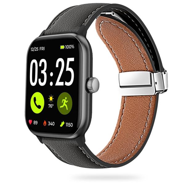 商品名:  LYSANDRA Magnetic Leather Bands Compatible with Spade &amp; Co Health Smartwatch 4 for Men Women, Genuine Leather ...