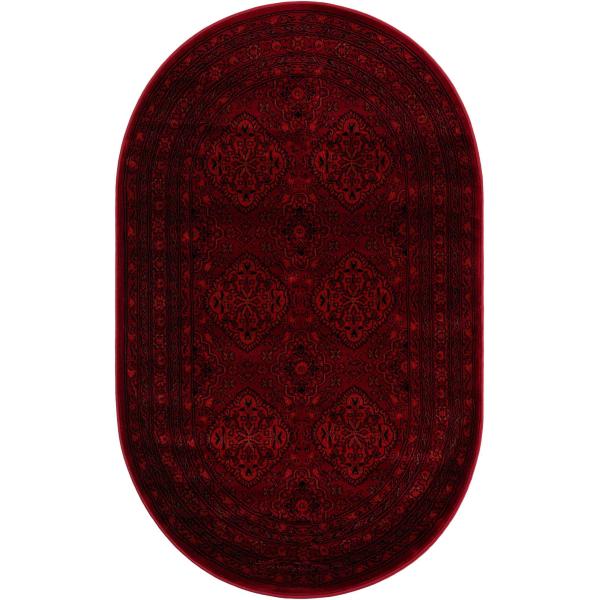 商品名:  Rugs.com Bokhara Collection Rug ? 3x5 Oval Red Medium-Pile Rug Perfect for Living Rooms, Large Dining Rooms, Open ...