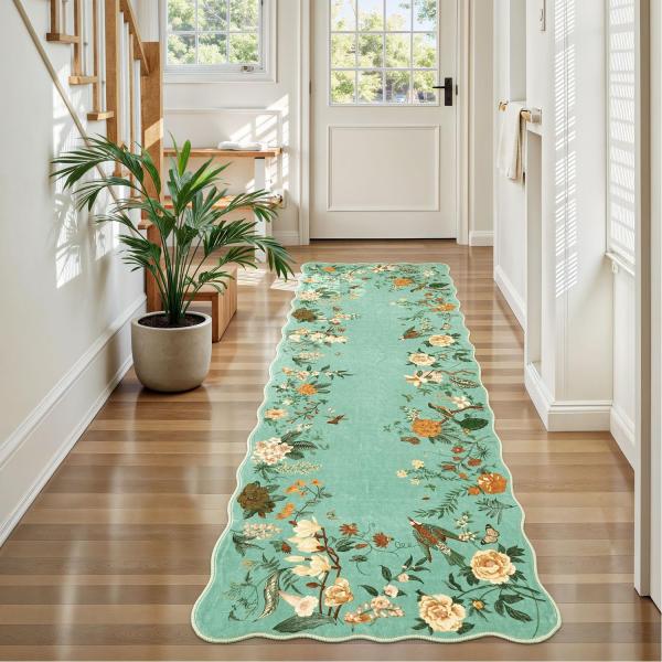 商品名:  Rugflix 2x6 Runner Rug for Hallway, Washable Kitchen Runner Non Slip, Soft Low Pile Entryway Carpet, Vintage Flora...