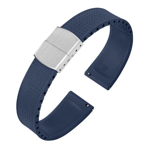 商品名:  ibenifit FKM Rubber Watch Strap, Quick Release Fluoroelastomer Watch Band with Stainless Steel Foldover Clasp for ...