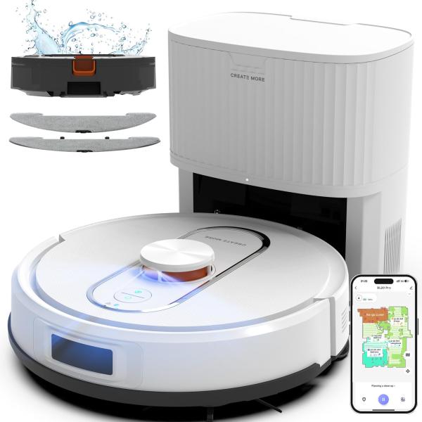 商品名:  Bagotte Robot Vacuum and Mop, Robotic Vacuum with Mapping,Self Emptying Station for 60 Days, 5000Pa Suction, LiDAR...