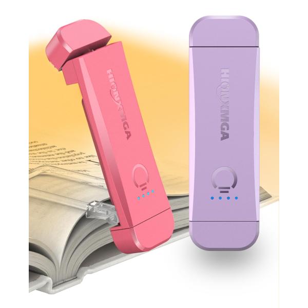 商品名: 読書用ライト、2個パック サイレントタッチブックランプ ベッドでの読書用 充電式クリップオンブックライト アンバーカラー3個 &amp; LED7個 正確な調光 読書愛好家、お子様、ピンク+パープル。 Book Reading L...