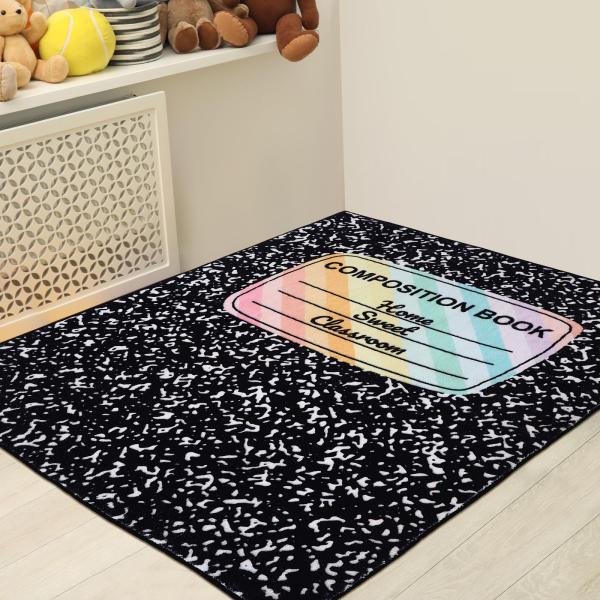 商品名: Maasechs コンポジションノートラグ コンポジションクラスルーム 装飾 教育エリアラグ 40x47インチ 新学期 子供 読書 落ち着きのあるコーナー ソフト ふわふわ パステル プレイカーペット 保育園 プレイルーム用 Ma...