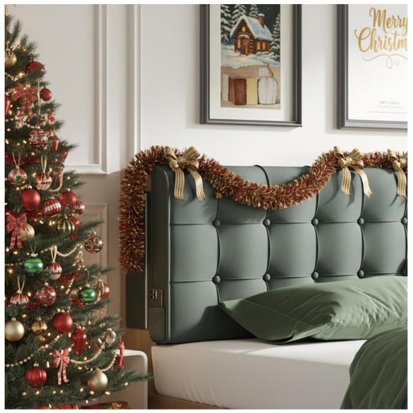 商品名: CQXMJT ウェッジヘッドボードピロー ツイン サイドポケット付き - 三角形のウェッジ枕ヘッドボード ベッド/ソファ/デイベッド用 取り外し可能なテックファブリックカバー&amp;隠しジッパー CQXMJT Wedge Hea...