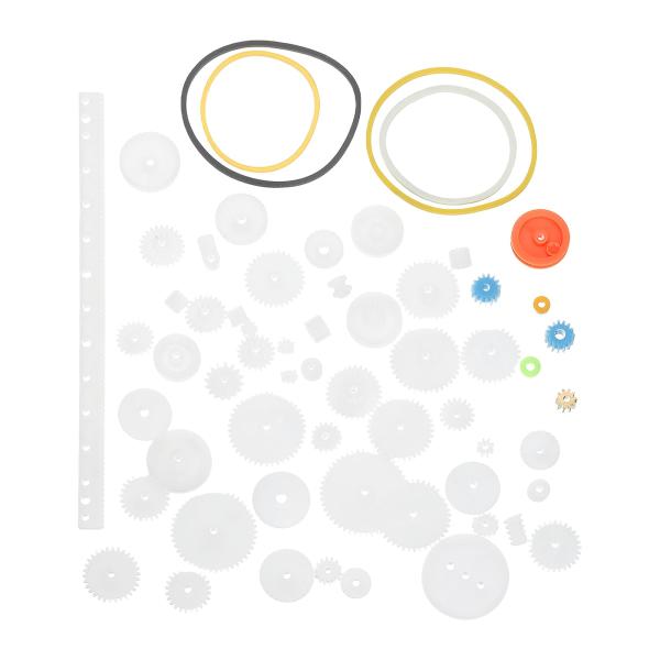 商品名: MECCANIXITY プラスチックギアセット、小型モーターギア、DCモーターDIYアクセサリー用モジュール0.5 モデルトイ ラジコンカーロボット ベルト付き 60個パック MECCANIXITY Plastic Gear Se...