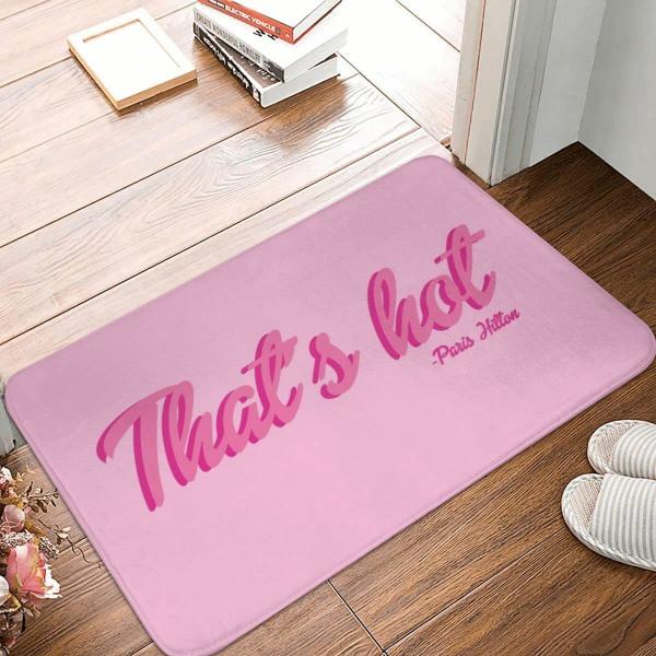 商品名:  That's Hot Paris Hilton Text Print Doormat Welcome Carpet Funny Pink Door Mat Outdoor Indoor for Home Bathroom Kit...