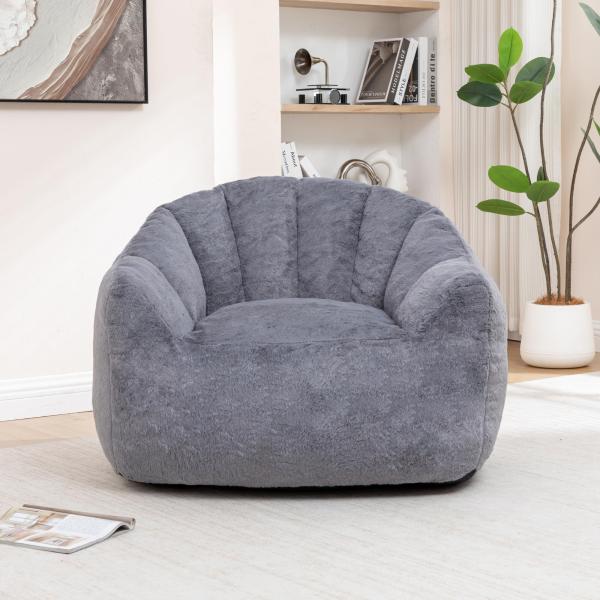 商品名:  Bean Bag Chair, Comfy Beanbag Sofa with Armrests and Back Support,Faux Fur Shell-Shaped Chair for Adults and Kids,...
