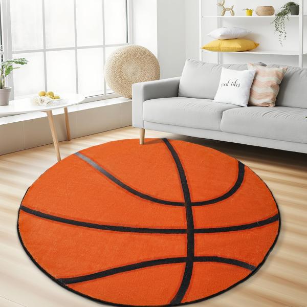 商品名:  Vesocro Round Basketball Rug?4ft Soft Washable Sport Area Rugs with Non Slip Backing,Carpet for Bedroom,Living Roo...