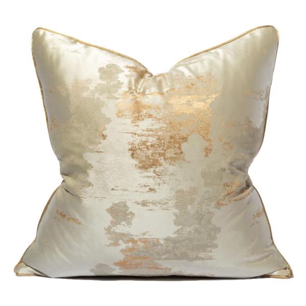 商品名: vctops ゴールド装飾豪華スロー枕カバー ジャカード スクエア クッションケース 枕カバー ベッド/ソファ/カウチ/椅子/車/ホームデコレーション用 (シャンパン、45.7 cmx45.7 cm) vctops Gold De...