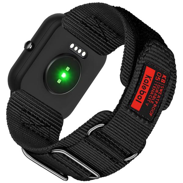 商品名: LYSANDRA 22mm 腕時計バンド YMZスマートウォッチ対応 ナイロンスポーツストラップ 織物デザイン YMZ TGW01スマートウォッチ対応 (ブラック) LYSANDRA 22mm watch Band Compati...