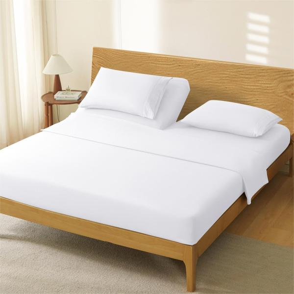 商品名: Manyshofu 4ピーススプリットヘッドカリフォルニアキングシーツセット 調節可能なベッドシーツ、フレックスヘッドスプリットトップカリフォルニアキングシーツ ホワイトシーツセット - 1800スレッドカウント 寝具セット 14...