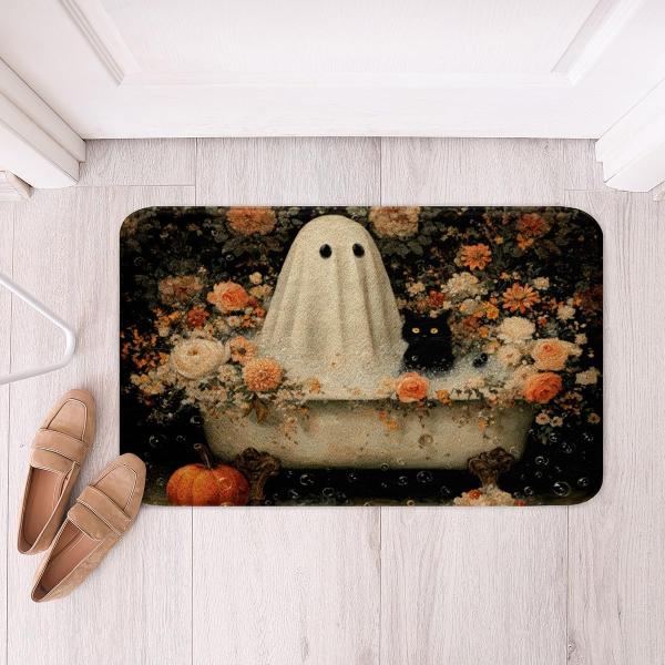 商品名:  jejeloiu Halloween Vintage Ghost Bathroom Rugs 20"x32" Mystical Ghost Bath Mats for Kids Boys Girls Decor Boho Bat...