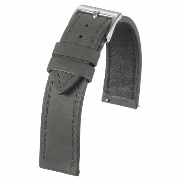 商品名: HARFINGTON レザー腕時計バンド ビンテージ腕時計ストラップ クイックリリースリストバンド 交換用バンド ステンレススチールピンバックル付き 男女兼用, グレー, 19mm HARFINGTON Leather Watch...