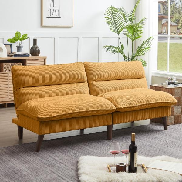 商品名:  Jarenie Convertible Futon Sofa Bed, 72" Futon Couch with Adjustable Back, Upholstered Sleeper Sofa Bed for Living ...