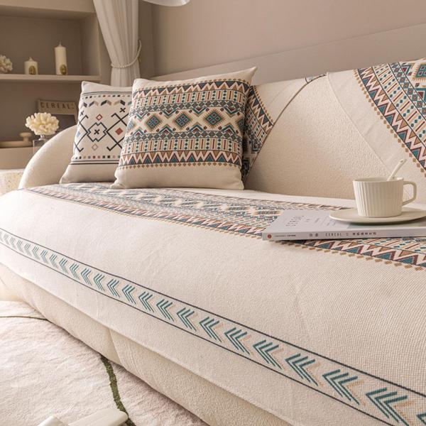 商品名:  Boho Cotton and Linen Sofa Cushions,Bohemian Sectional Couch Covers Cotton Sofa Cover for Sectional L Shaped Couch...