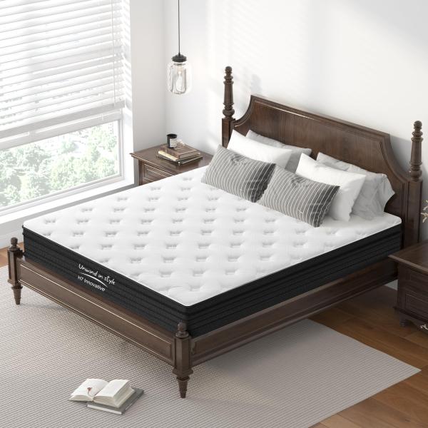 商品名:  12 Inch Mattress,Premium Full Hybrid Mattress in a Box,Cooling Gel Memory Foam Bed Mattresses with Independent Spr...