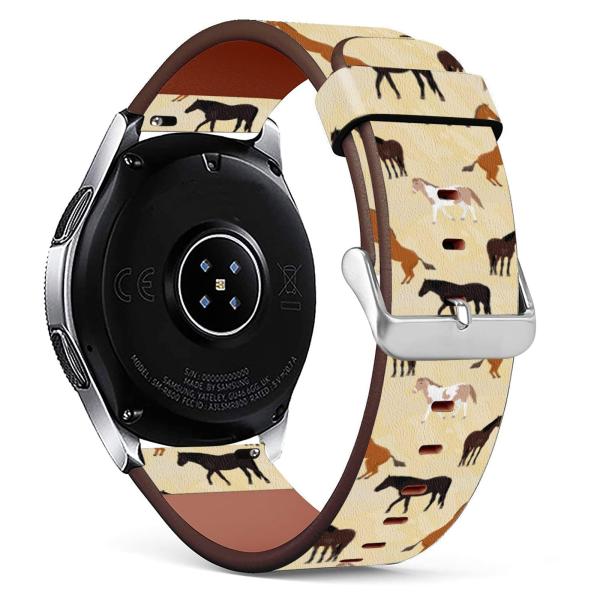 商品名:  Mingdao Compatible with Galaxy Watch 3 (45mm) / Galaxy Watch (46mm) Stylish PU Leather Band Replacement Strap, Hor...