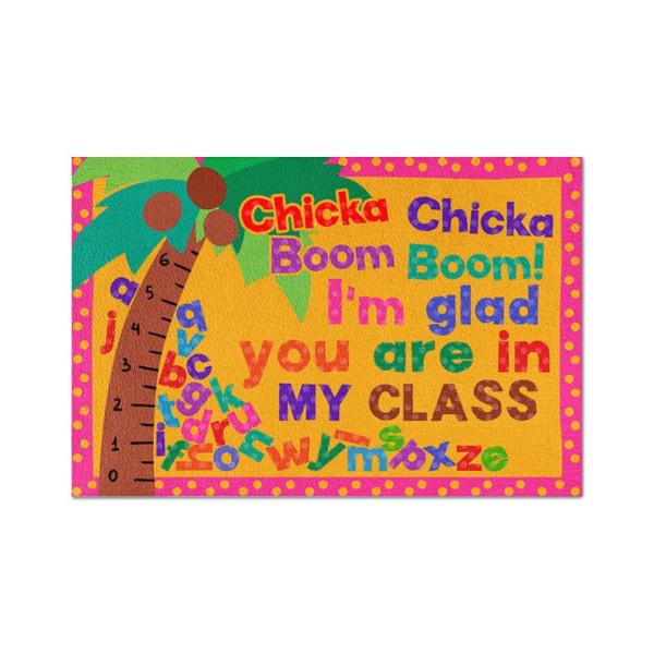商品名: 教師教室- チカ チッカ ブーム ブーム - I'm Glad You are in My Class 玄関 ウェイ ラグ ドアマット ソフト 滑り止め 洗濯可能 バスラグ フロアマット ホーム バスルーム キッチン 18x30 ...