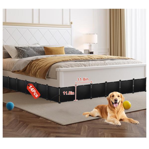 商品名:  LEICHTEN 11.8" H x 166" L Total Under Bed Blocker for Pets, Adjustable Length Under Bed Blocker, Stops Pets Sneaki...