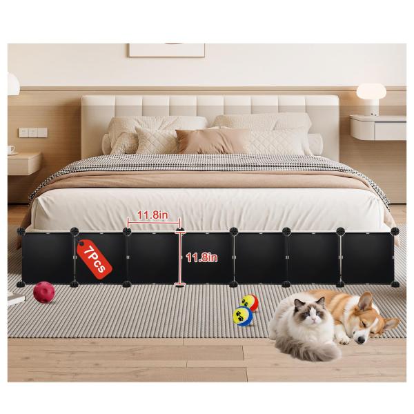 商品名:  LEICHTEN 11.8"" H x 83"" L Total Under Bed Blocker for Pets, Adjustable Length Under Bed Blocker, Stops Pets Sneak...