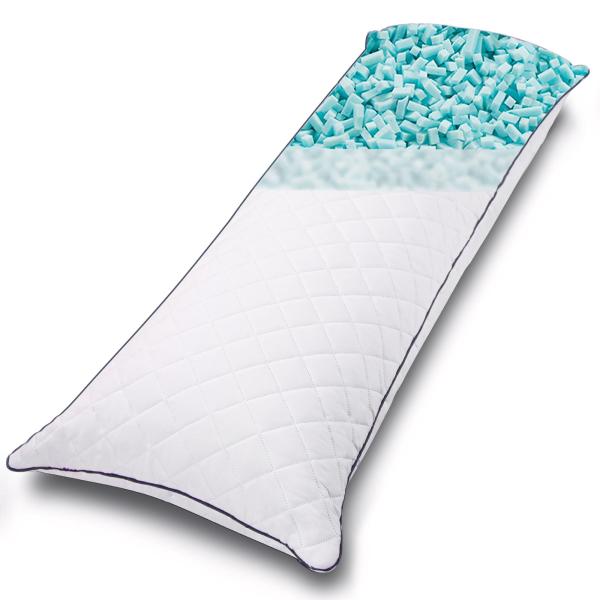 商品名: MIDDLE ONE 抱き枕 1点 冷却メモリーフォーム抱き枕 大人用 睡眠用 ベッド用ロングピロー 大型 硬め 横向き寝用 20x60インチ ホワイト 1 MIDDLE ONE Body Pillow, Memory Foam ...
