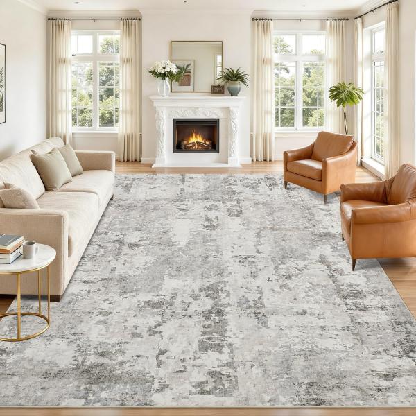 商品名:  GarveeHome Neutral Area Rugs 8x10 for Living Room, Modern Abstract Large Washable Rug Soft Non Slip Stain Resistan...