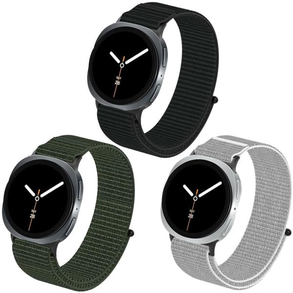 商品名: YOFUNTLE [3個パック] Samsung Galaxy Watch 8 40mm 44mm /Watch 8 Classic 46mmバンド対応 男女兼用 ソフト 通気性 ナイロンスポーツループストラップ 調節可能なリスト...