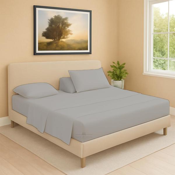 商品名: スプリットヘッドフレックス1枚 調節可能なベッド用フィットシーツ カリフォルニアキング 91.44cm 上から分割 エジプト綿100% 600スレッドカウント 45.72cm ディープポケット、スーパーソフト しわ防止、ライトグレ...