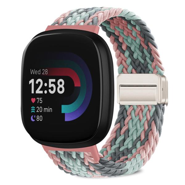 商品名:  VanHooc Magnetic Braided Watch Bands Compatible with Fitbit Versa 4/Versa 3/Sense 2/Sense for Women and Men,Smartw...